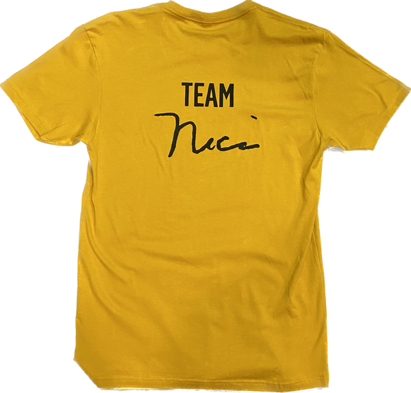 Team Nico Gold short sleeve t-shirt – Team Nico Shop